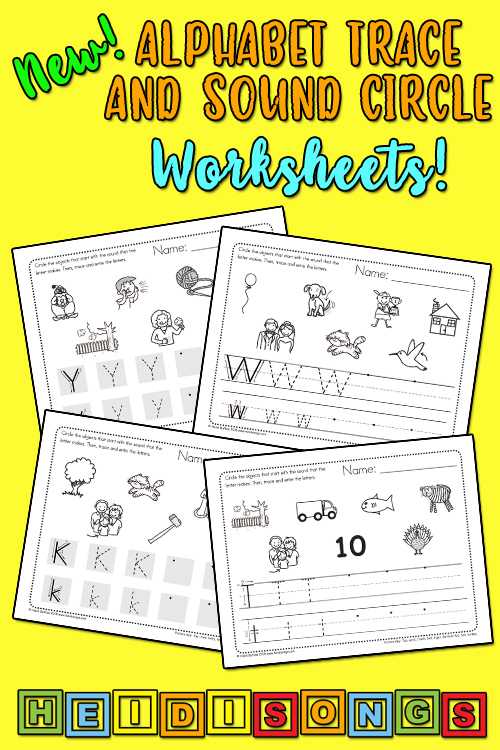 New! Alphabet Trace and Sound Circle Worksheets!
