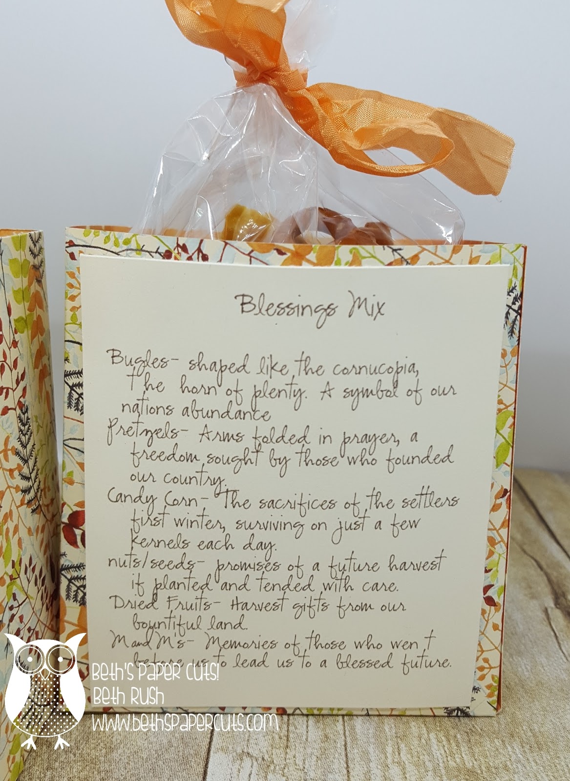 Beth's Paper Cuts: Blessing Mix for Thanksgiving