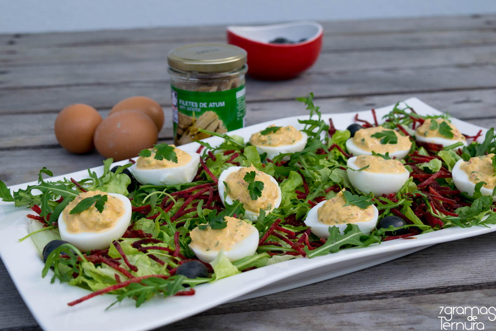 Ovos Recheados com Atum | 7gramas de ternura