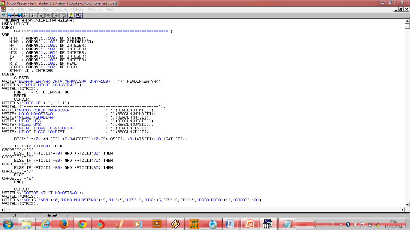 Contoh-Contoh Program Sederhana