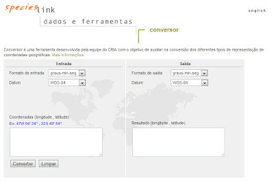 Blog do CRIA: Ferramentas para converter e gerenciar coordenadas ...