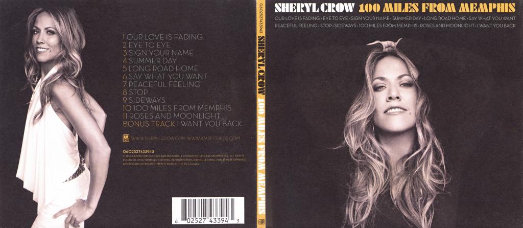 Encarte: Sheryl Crow - 100 Miles from Memphis - Encartes Pop
