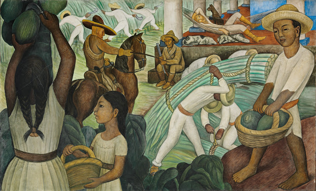 Jose Antonio Bru Blog: Diego Rivera, Caña de azúcar e Ingenio azucarero de Tlatenango, murales
