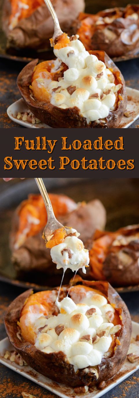 Fully Loaded Sweet Potatoes Recipe - Girls Dishes