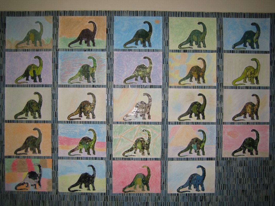 Collage de dinosaures