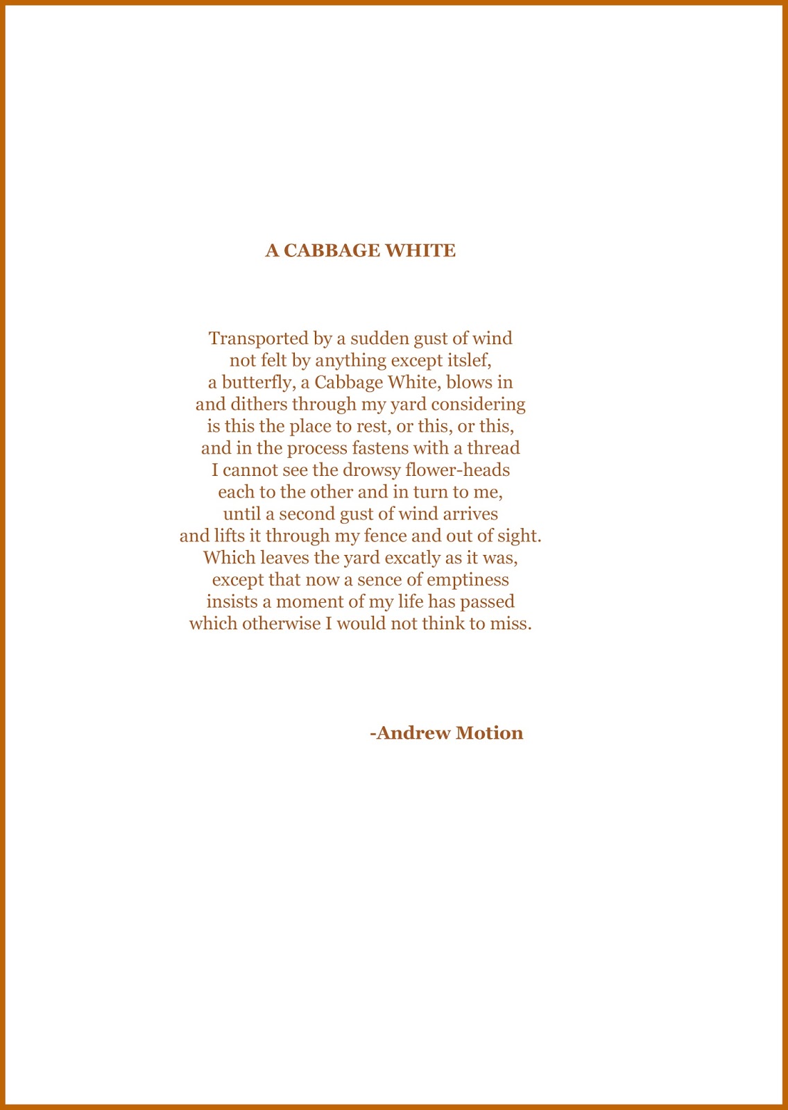 JOHN STEFANIDIS: POETRY: ANDREW MOTION