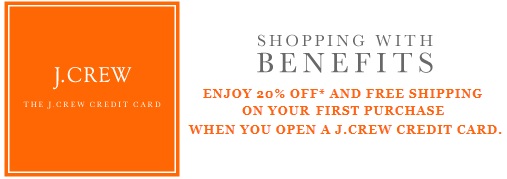J.Crew Aficionada: Open a JCrew Card, Enjoy 20% Off & Free Shipping On ...