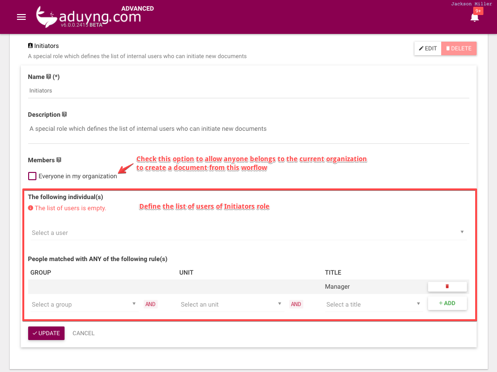 Rethink Workflow Support: Role-based Access Control