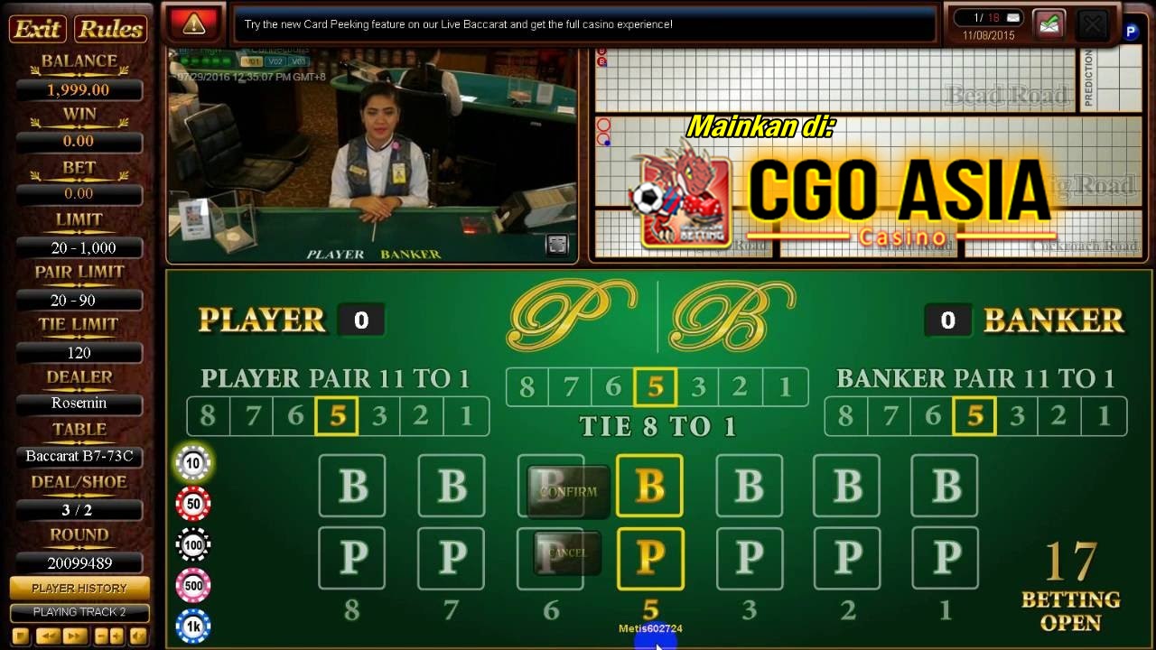 Tips Menang Baccarat(Player-Banker) dengan Resiko Kalah Rendah ...