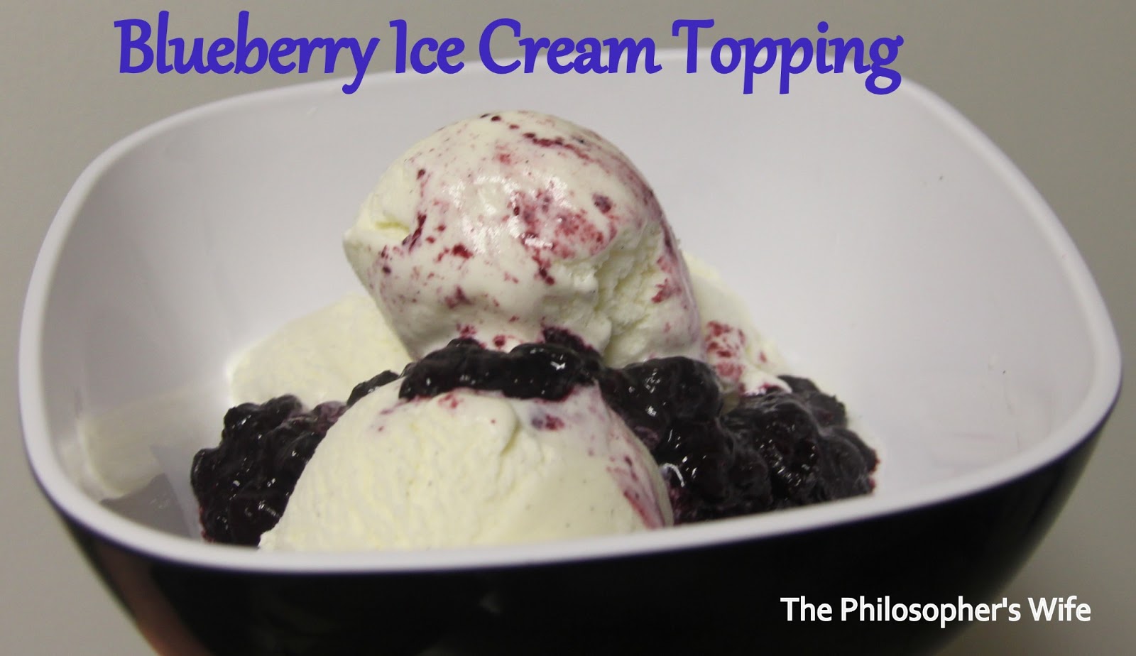 The Philosopher's Wife: Blueberry Ice Cream Topping