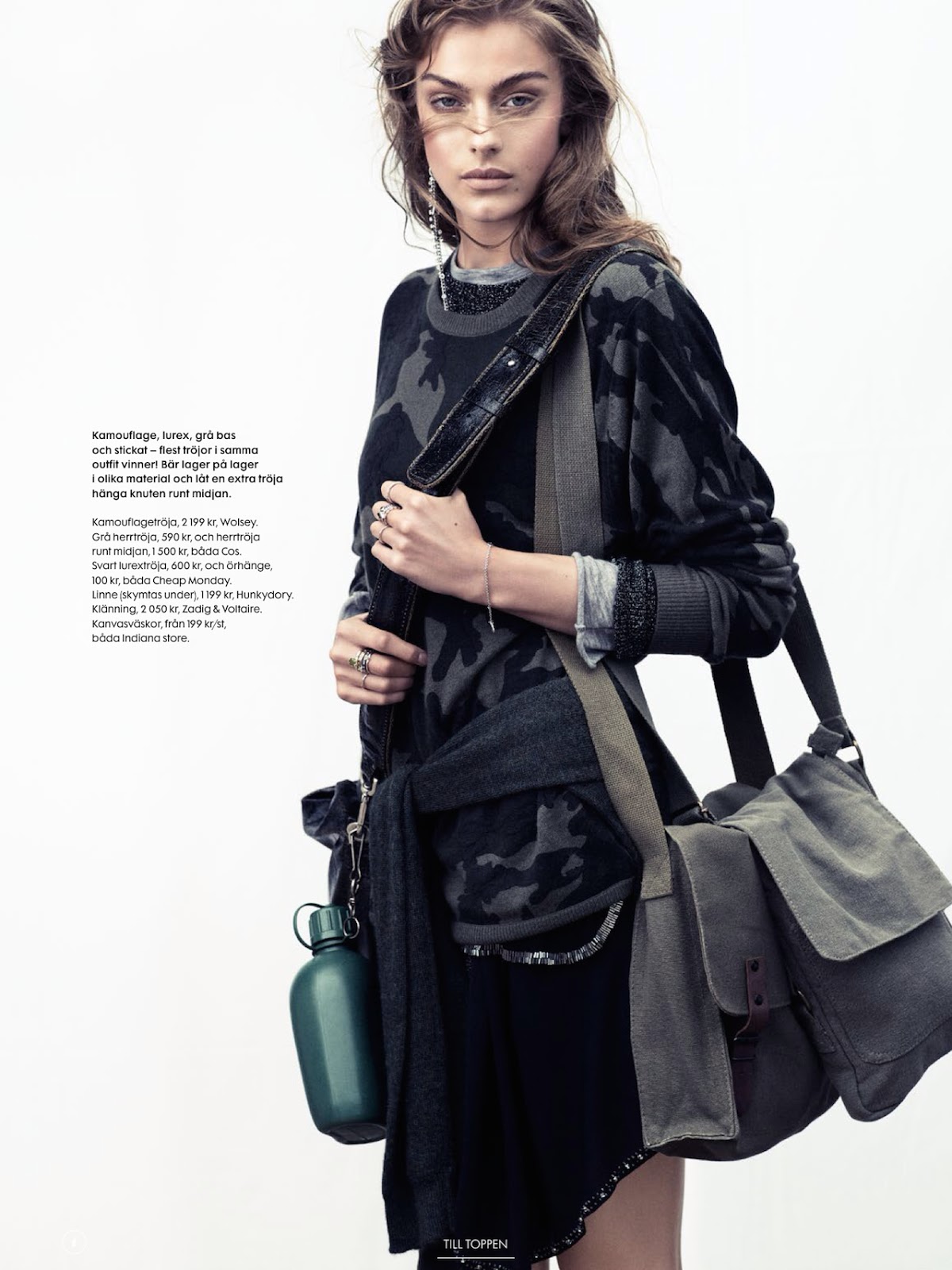 kamouflerad: lone praesto by honer akrawi for elle sweden september ...
