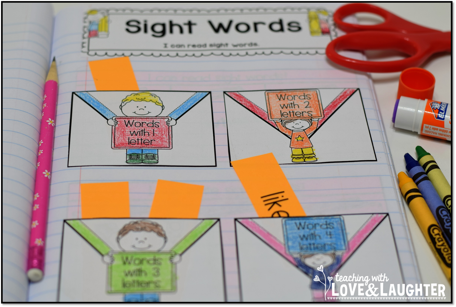 Teaching With Love and Laughter: Kindergarten Sight Words Interactive ...