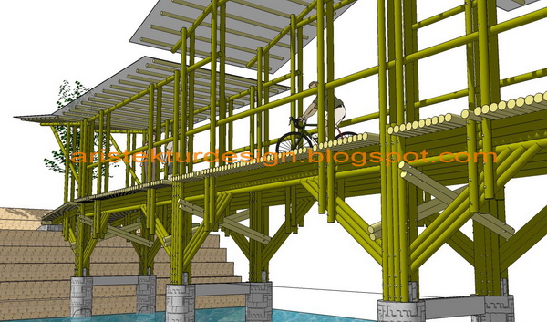 architecture, design and photography: Konstruksi Jembatan dengan Bambu Apus