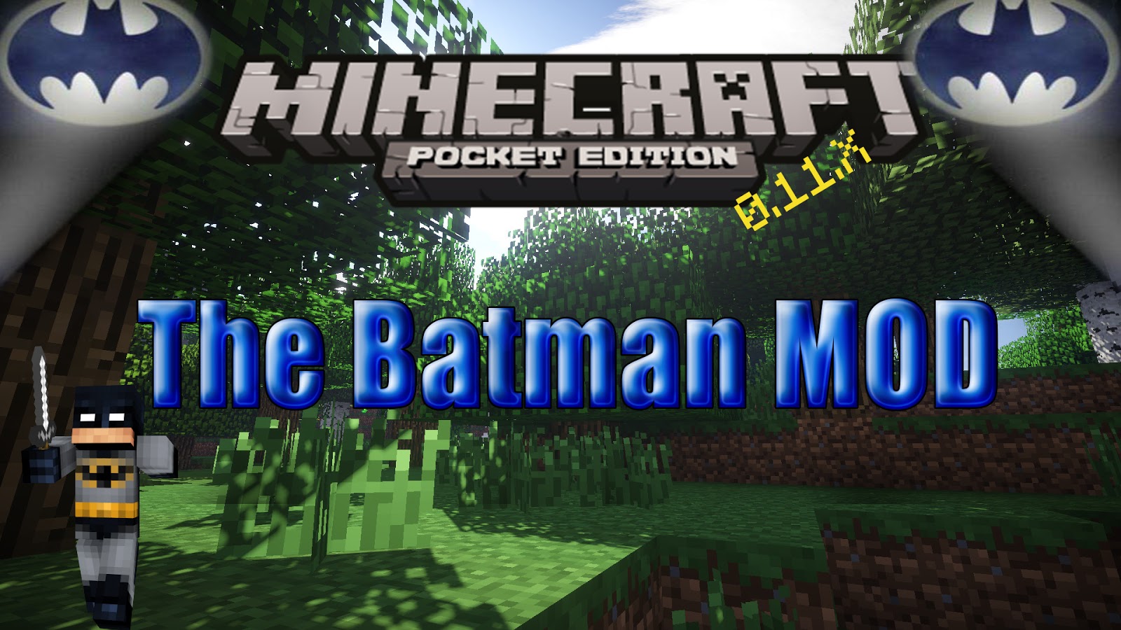The Batman Mod | Mod Do Batman para Minecraft Pe 0.11.x | Template 1