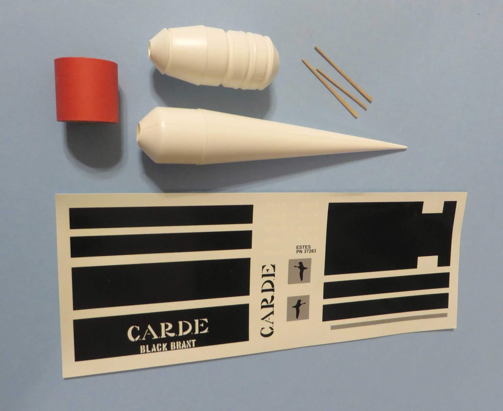 Model Rocket Building: Estes Black Brant II Kit #1958 Build, Part 1 Parts