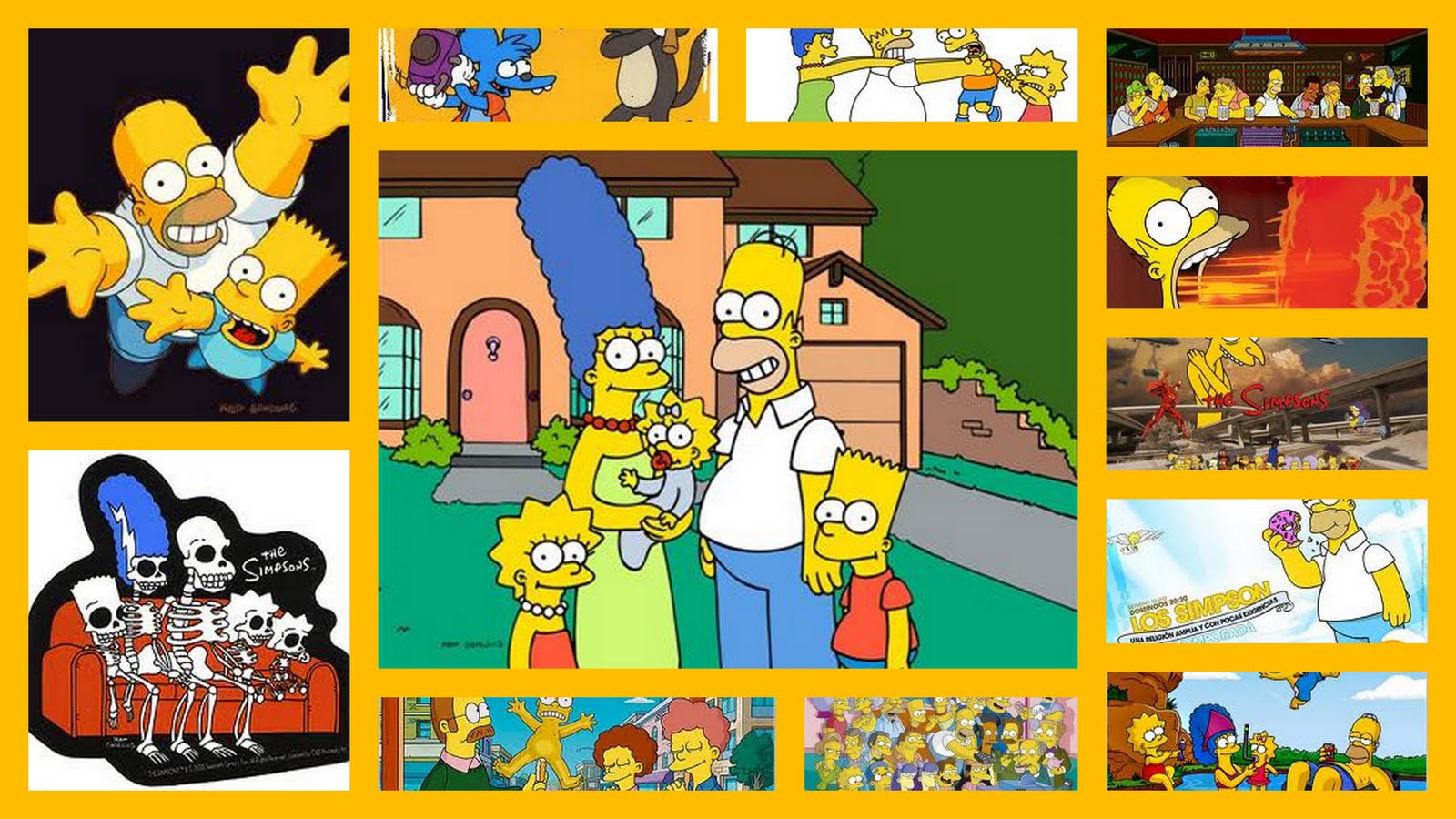 The yellow club: Collage de los simpsons