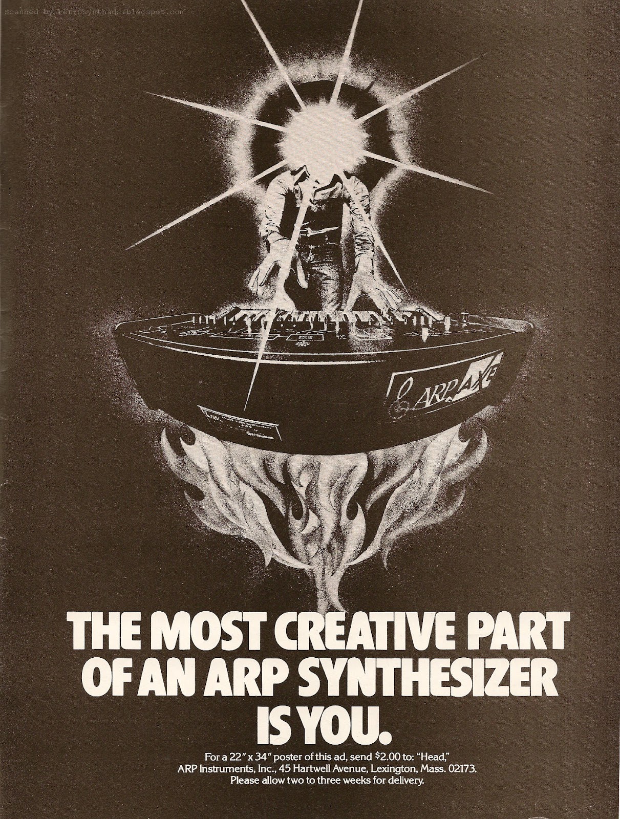 Retro Synth Ads: ARP Axxe "The most creative part of an ARP..." ad ...