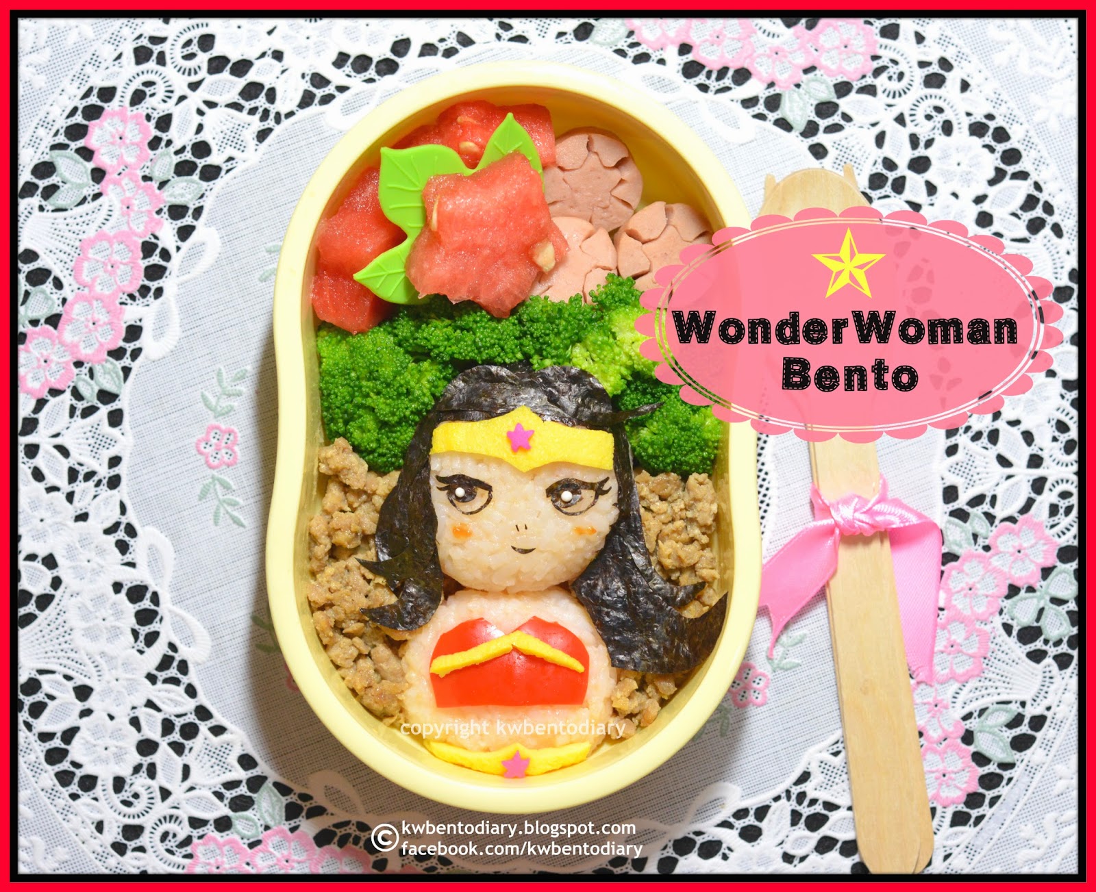 Karenwee's Bento Diary: Bento2014#Mar27~Superheroine Wonder Woman