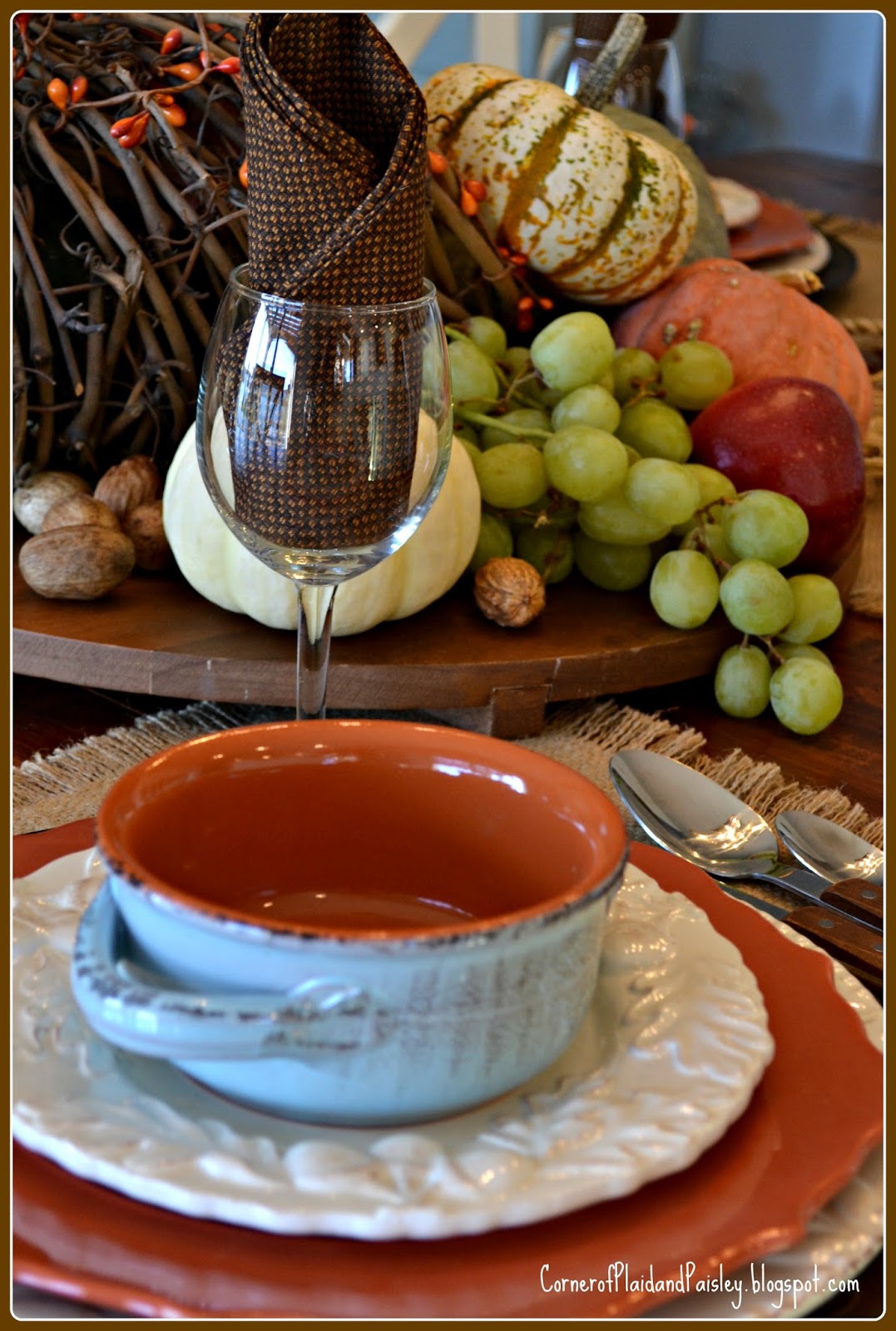 A Thanksgiving Cornucopia - Corner of Plaid and Paisley