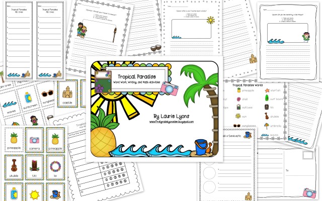 First Grade Lyons' Den: New Tropical Paradise Activities