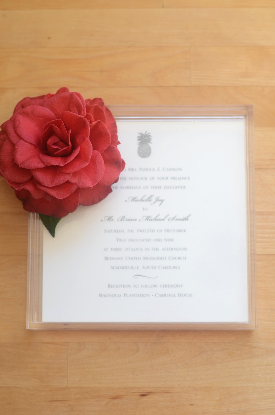 IRON & TWINE: Upcycled Wedding Invitation ~ Lucite Tray