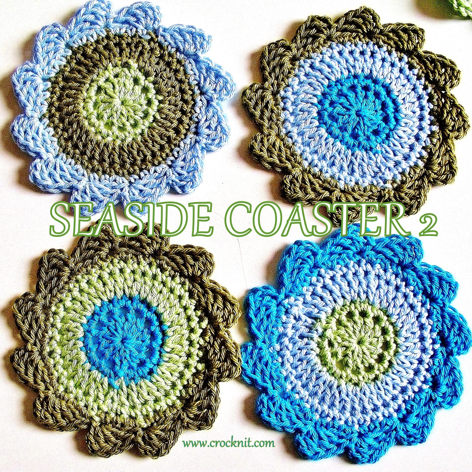 MICROCKNIT CREATIONS: SEASIDE Coasters