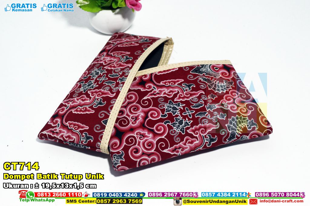 Dompet Batik Tutup Unik | Souvenir Pernikahan