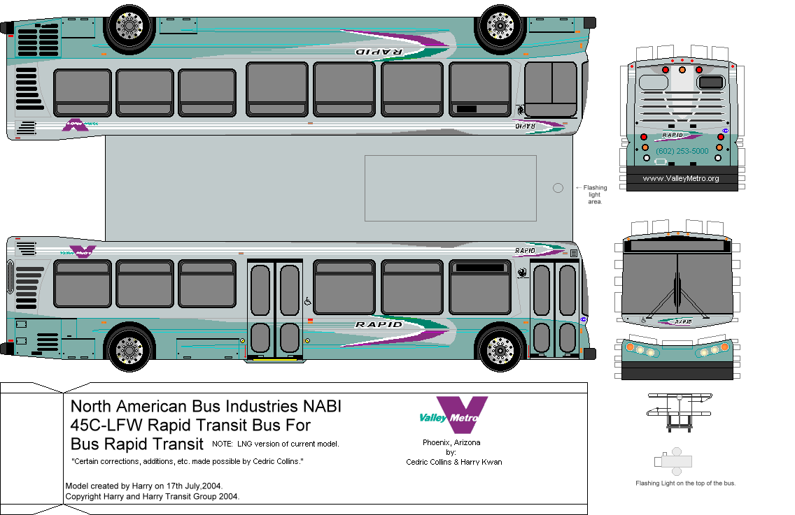SP. Papel Modelismo: PaperBus NABI 45C-LFW Rapid Transit Bus For ...