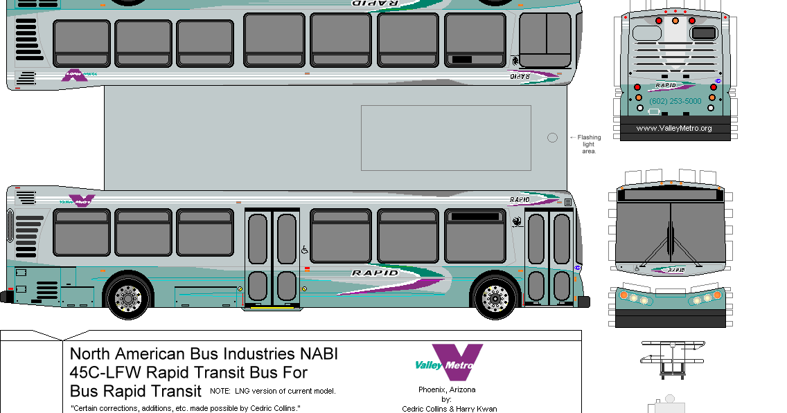 SP. Papel Modelismo: PaperBus NABI 45C-LFW Rapid Transit Bus For ...
