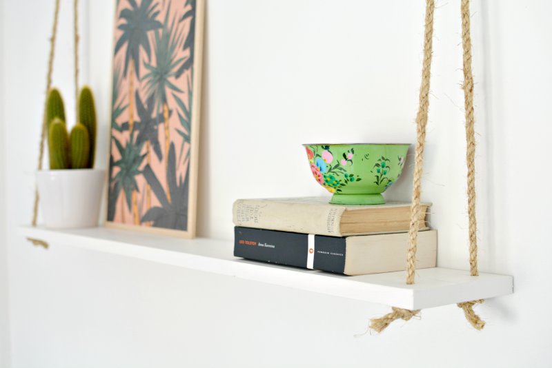 DIY EASY ROPE SHELF