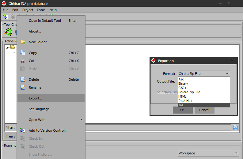 Plugin para exportar proyectos de IDA Pro a Ghidra