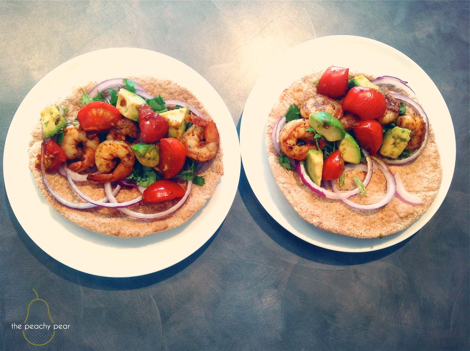 the peachy pear: Prawn Wraps