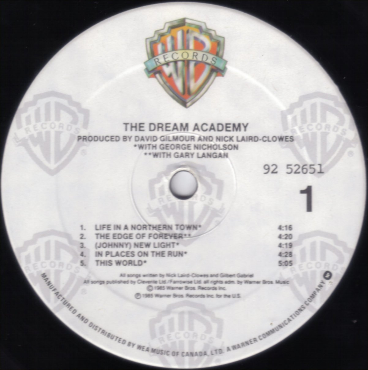 Rock On Vinyl: The Dream Academy - Selftitled (1985) plus Bonus Tracks