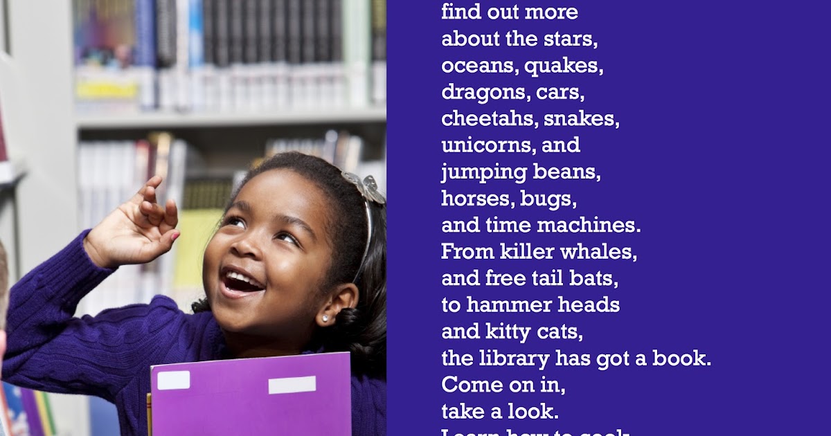 Sara Holbrook's Blog Spot: A Library Poem: The Poetry Friday Anthology