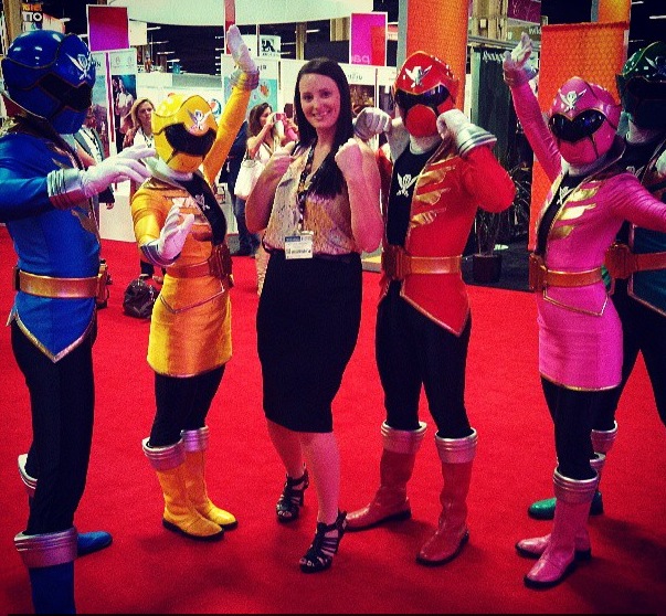 Henshin Grid: Power Rangers Super Megaforce suit actors at Licensing Expo