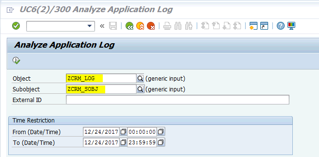 Application Log In Slg0 And Slg1