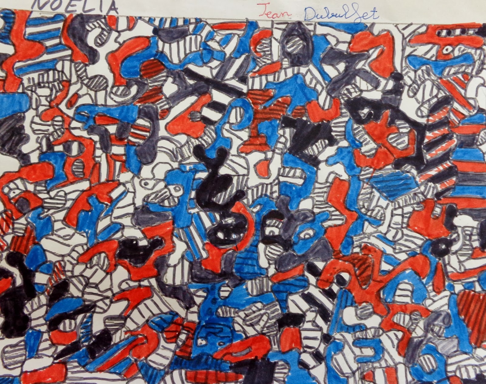 Enlerenando en plástica: Nuestras obras al conocer a Jean Dubuffet