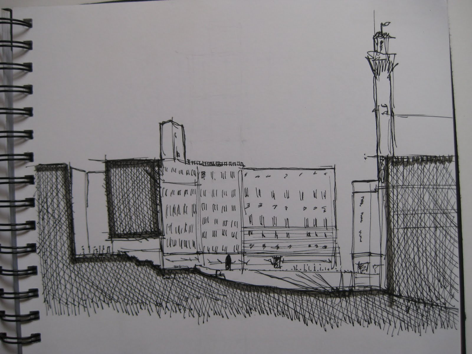 The Sketchist: Piazza del Campo: travel sketch