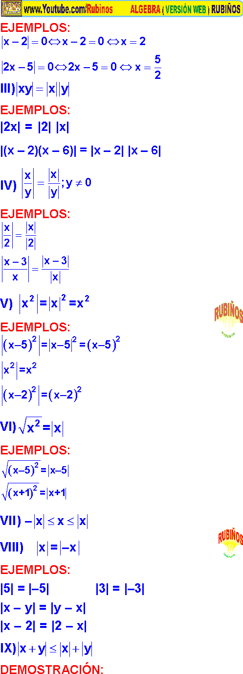 VALOR ABSOLUTO PROBLEMAS RESUELTOS