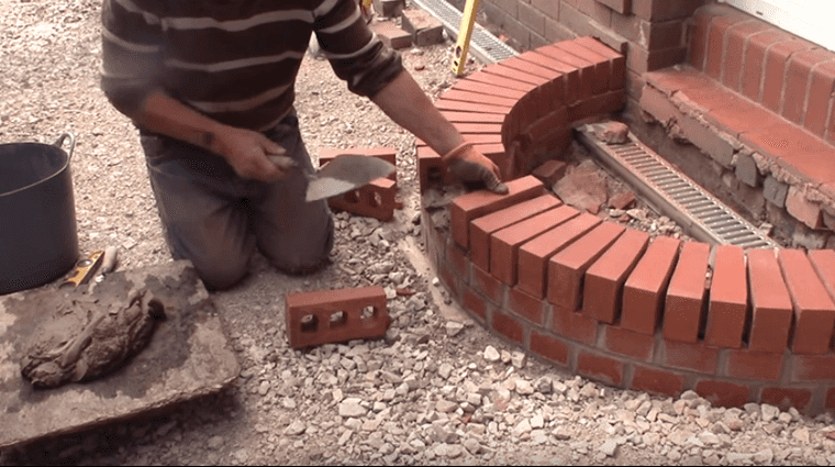 How To Build A Curved Brick Step