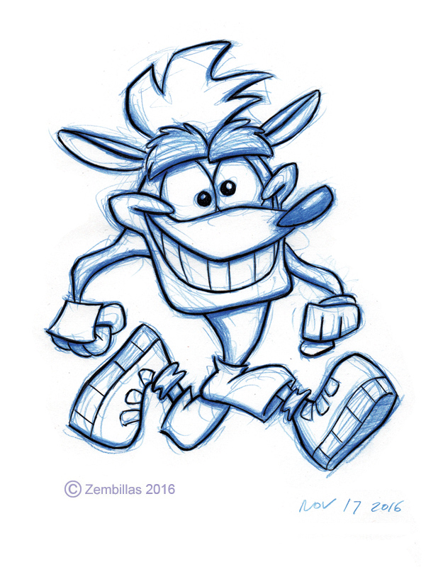 Charles Zembillas: Felt like drawing Crash some more