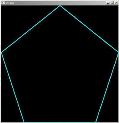 OpenCV C++ Tutorial And Examples: OpenCV C++ Code for drawing a Pentagon