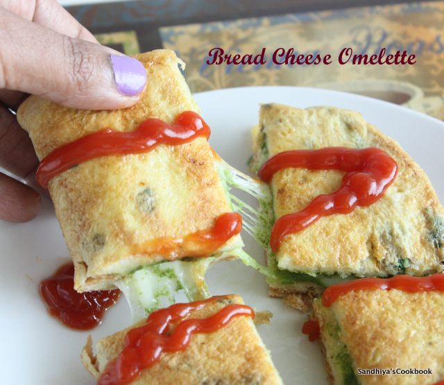 Sandhiya's Cookbook: Bread Cheese Omelette | Street Bread Omelette ...