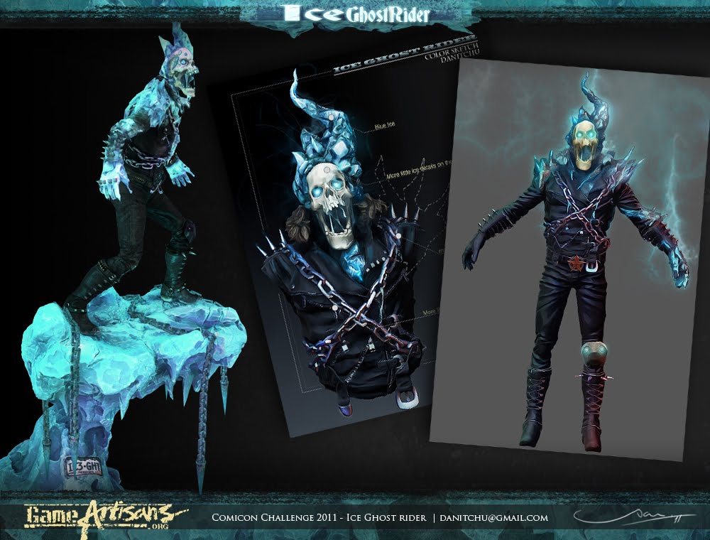 Daniel Orive - Character Artist: Comicon Challenge `11" Ice Ghost Rider ...