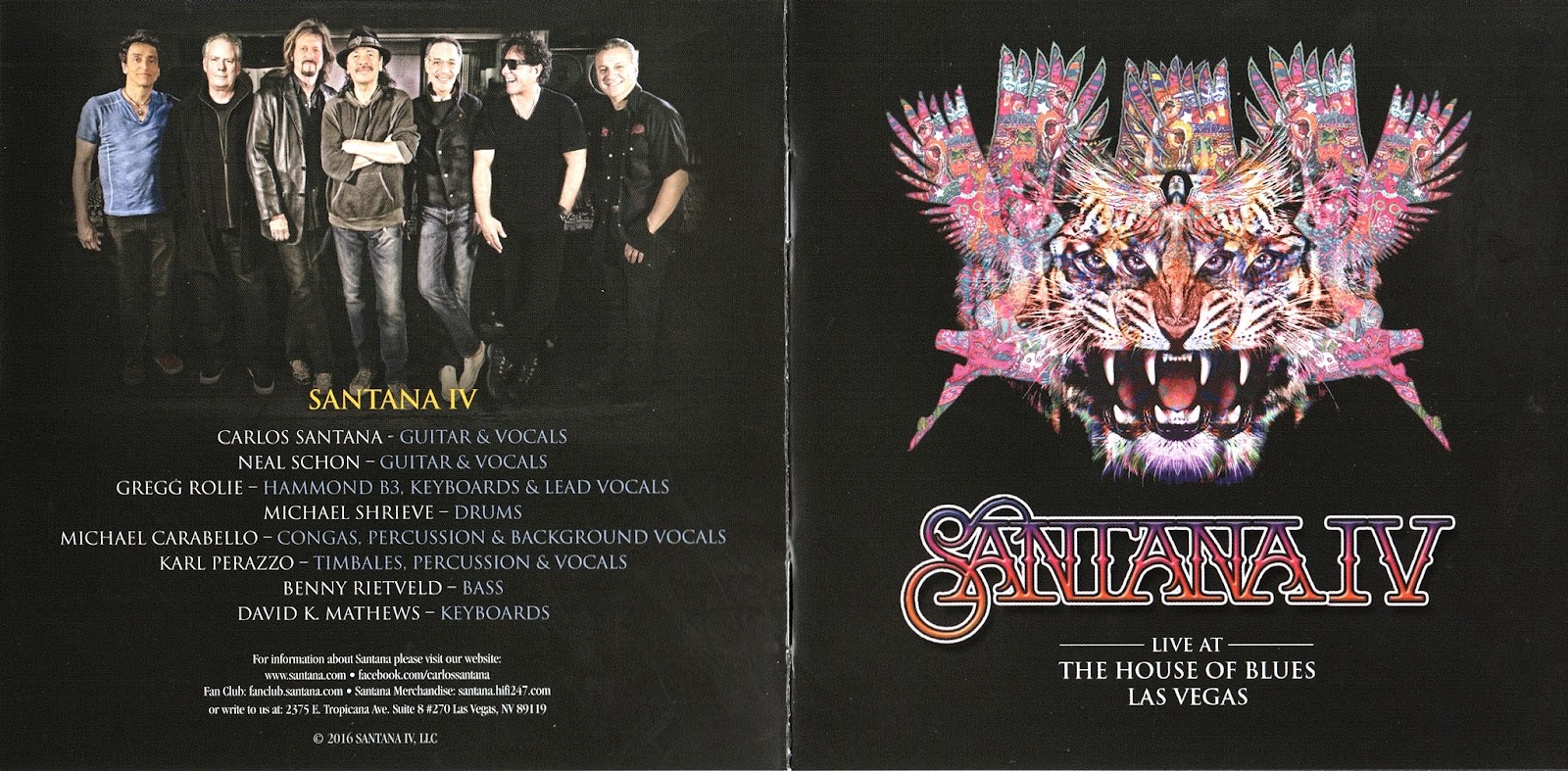 2016 Santana IV - Live At The House Of Blues Las Vegas - Santana - Rockronología