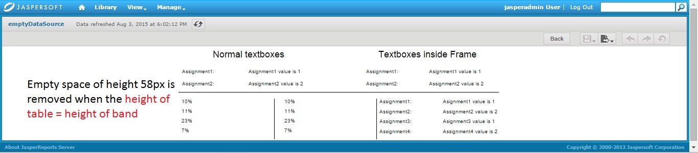Viki's Blog: Remove empty space in Jasper Reports