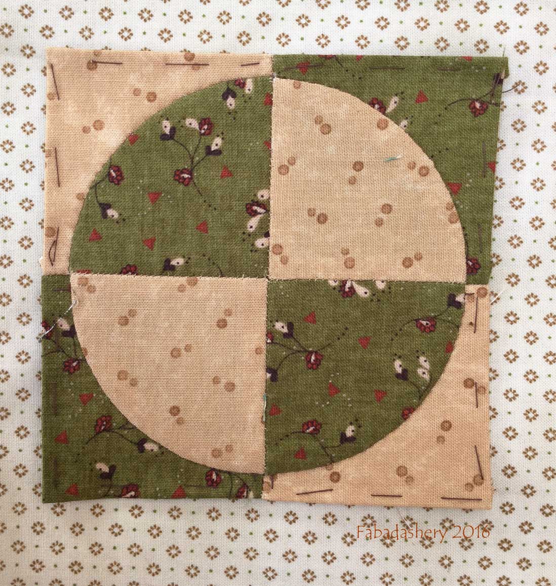 Fabadashery: Dear Jane Quilt - Block B3 Mirror Image
