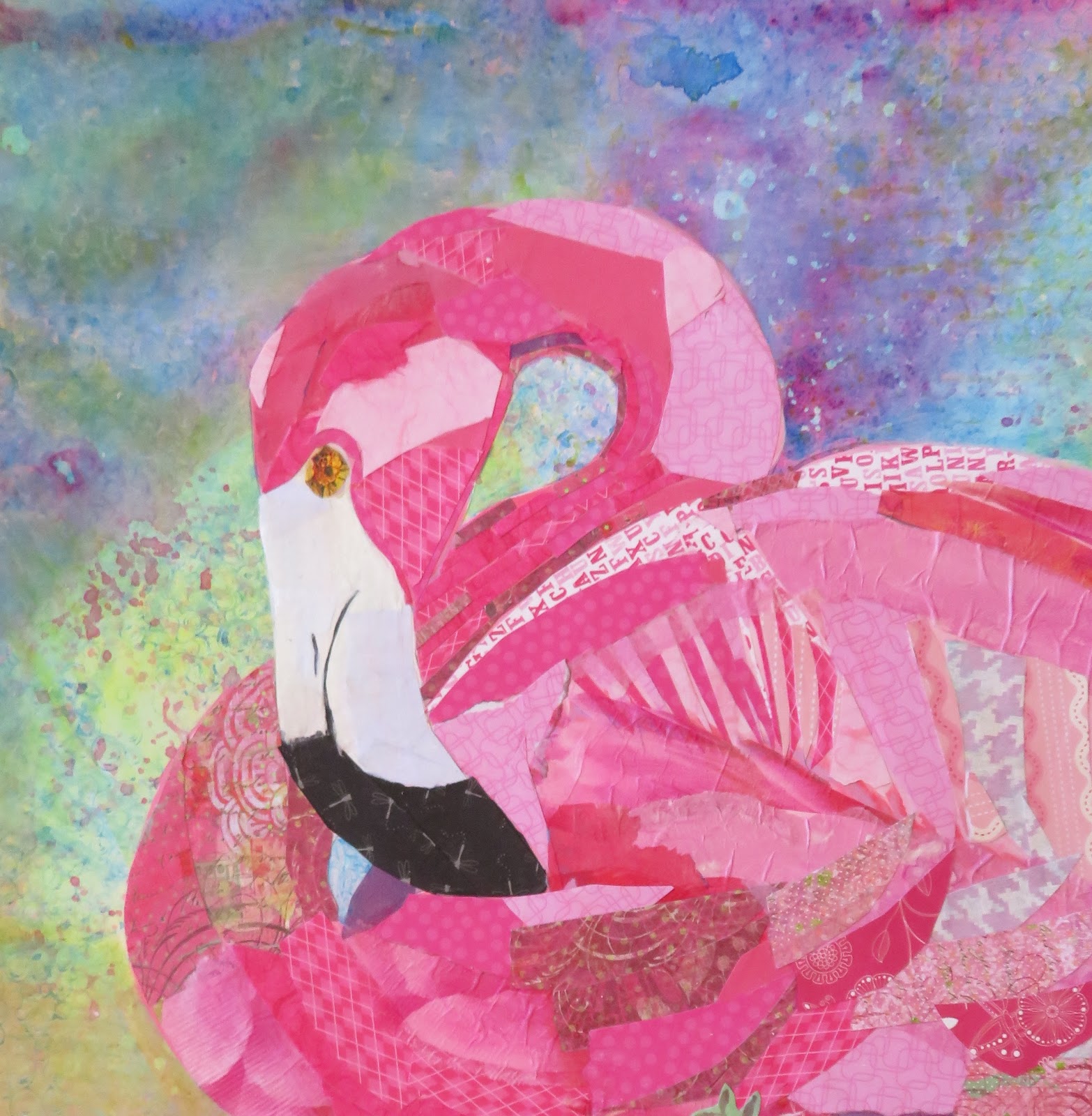 joyfulartistblog: Flamingo Collage