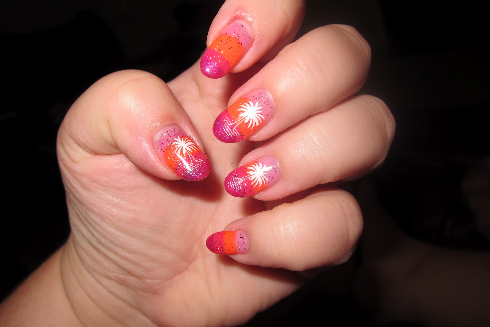 Nail Art World - gallery of nail design: Tropical Mani and Pedi