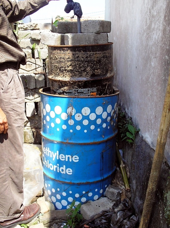 Energy Blog: iron drum Biogas Plant Experiment Photo